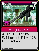 M4 (Laser.S) (MGA2 card) | Metal Gear Wiki | Fandom
