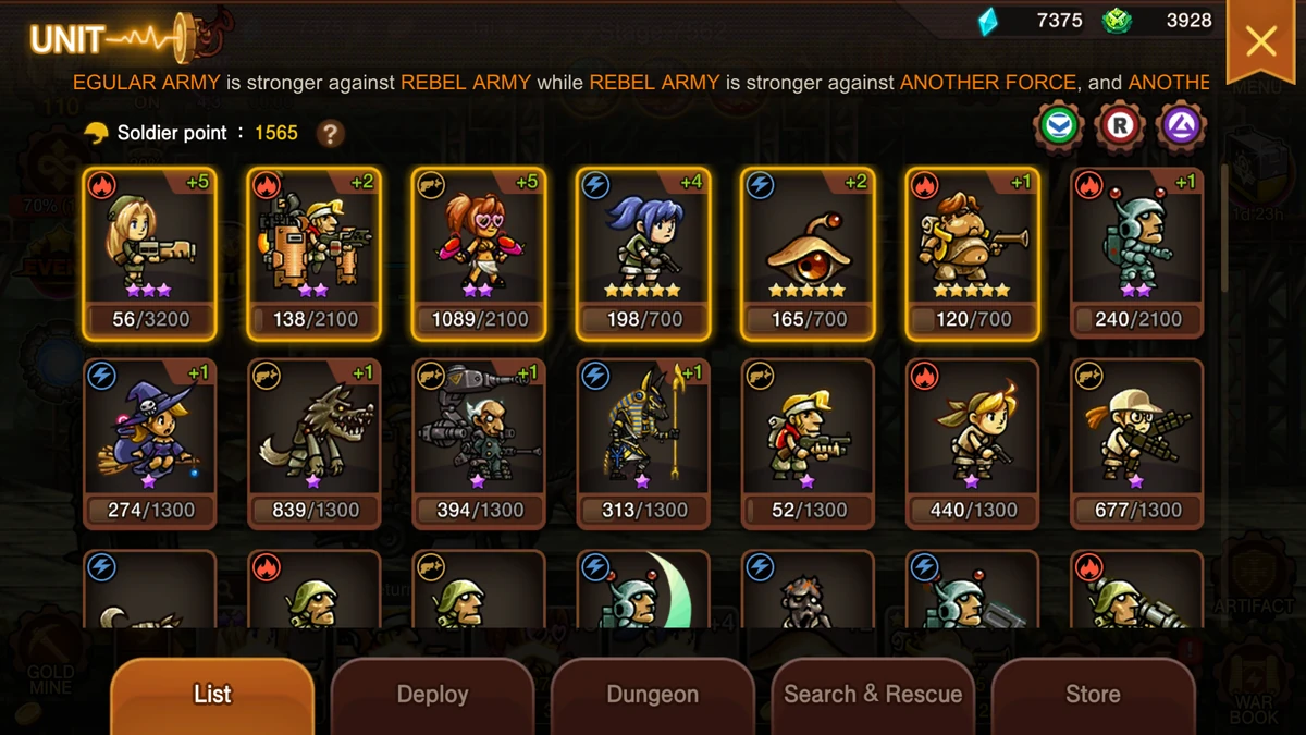 Metal Slug Infinity/Units | Metal Slug Wiki | Fandom