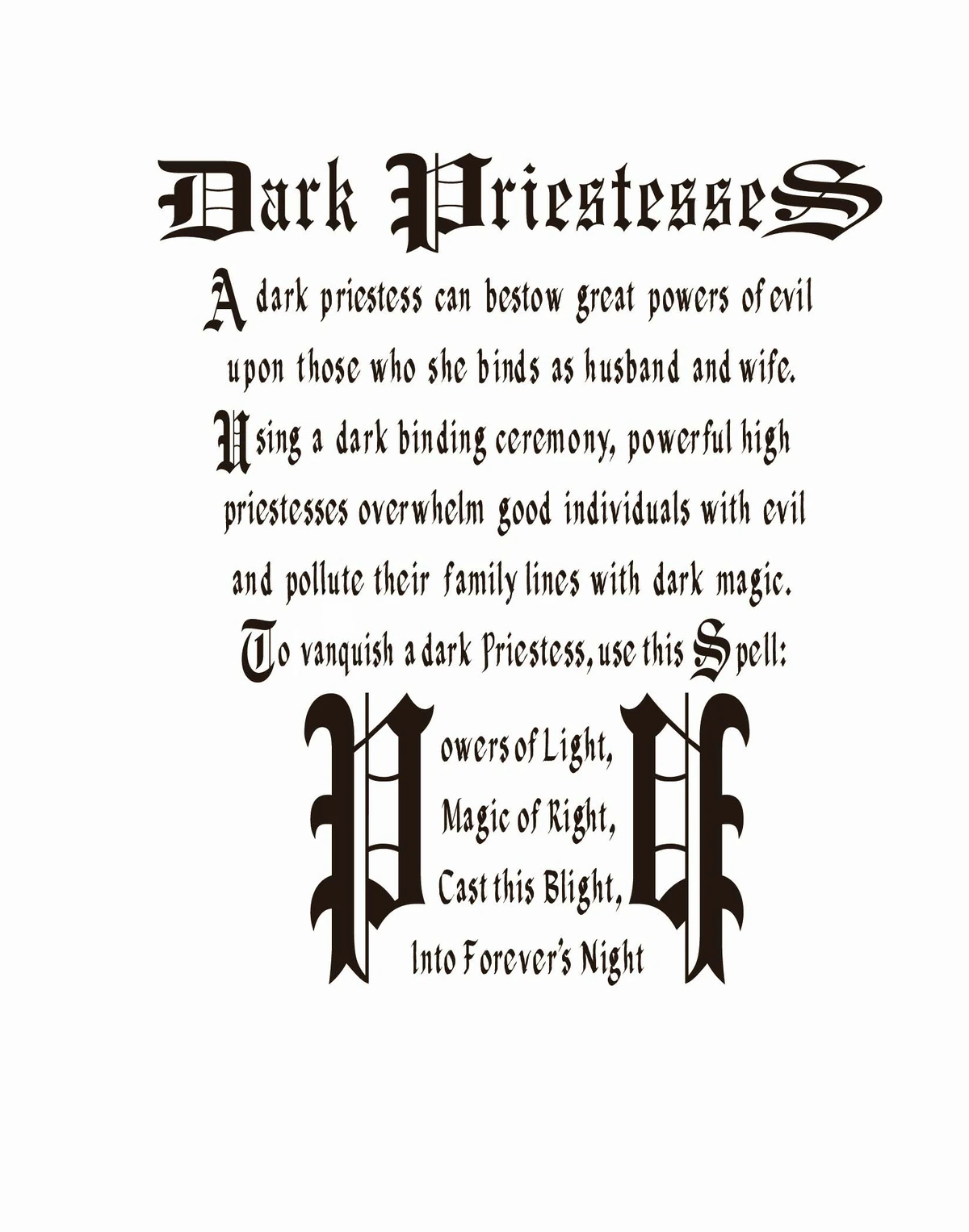 Dark Priestesses | MetaphysicStudy Wiki | Fandom