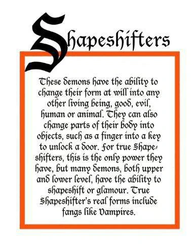 Shapeshifters | MetaphysicStudy Wiki | Fandom