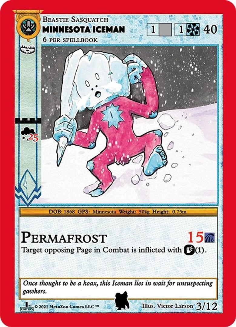 Minnesota Iceman (Alpha Iceman Deck) | MetaZoo Wiki | Fandom