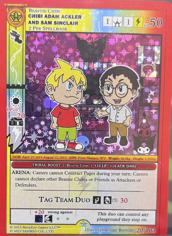 Chibi Adam Ackler and Sam Sinclair (Kuromi’s Cryptid Carnival ...