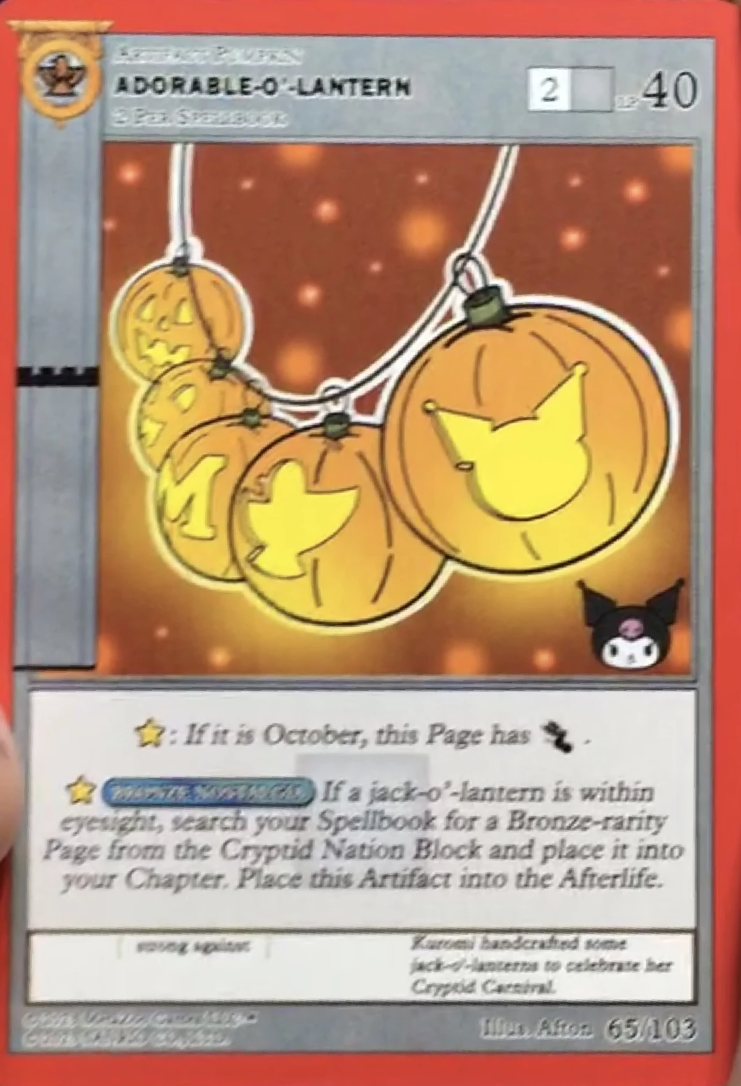 Adorable-O'-Lantern (Kuromi’s Cryptid Carnival) | MetaZoo Wiki | Fandom