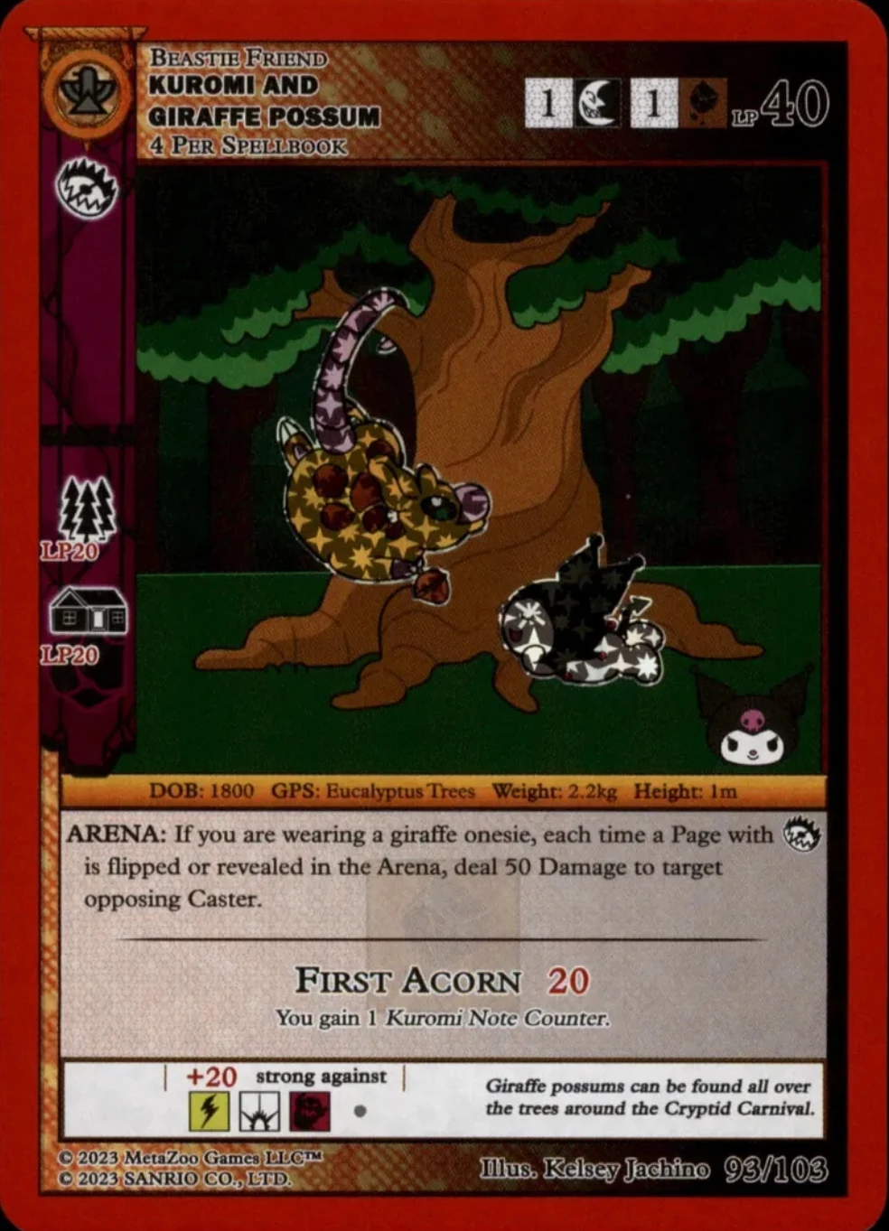 Kuromi and Giraffe Possum (Kuromi’s Cryptid Carnival) | MetaZoo Wiki ...