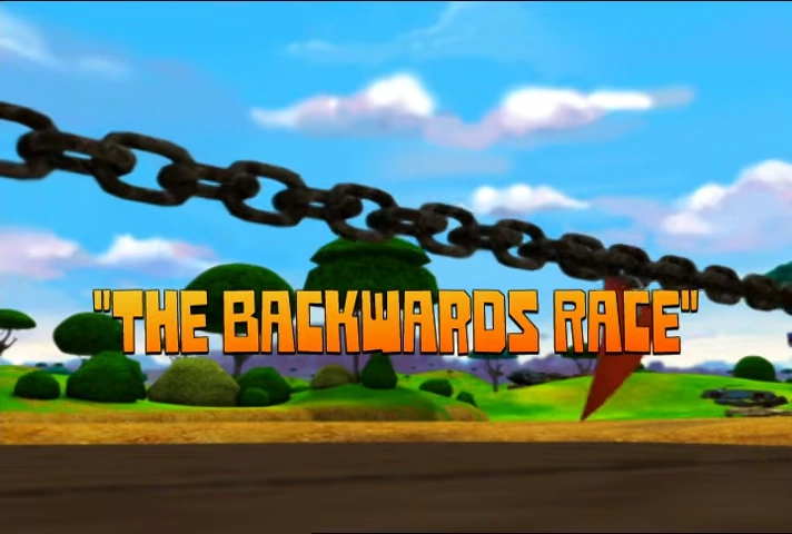 The Backwards Race | Meteor and the Mighty Monster trucks Wiki | Fandom