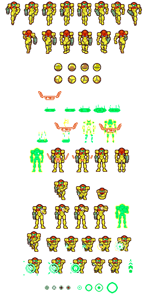 Metroid Sprite Grid