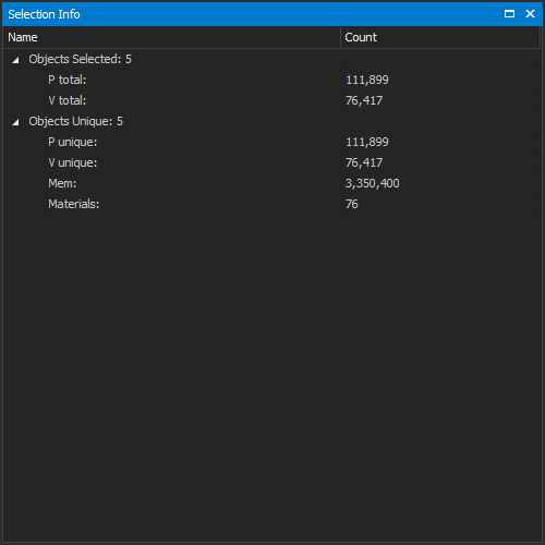 Exodus SDK: Scene/Toolbar/Main/Scene Tool/Selection Info | MetroModding Вики | Fandom