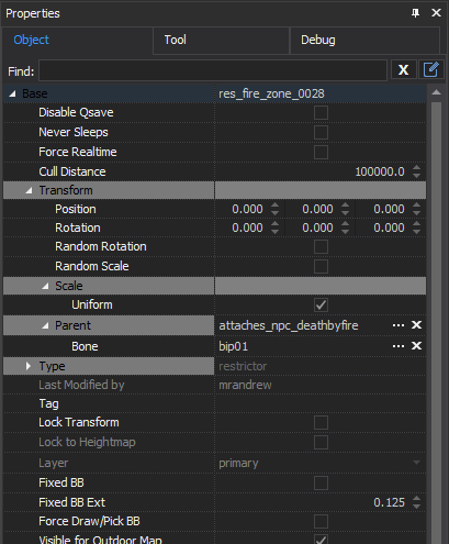 Exodus SDK: Scene/Toolbar/Main/Scene Tool/Properties/Object | MetroModding Вики | Fandom