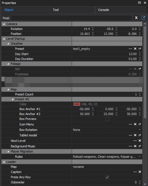 Exodus SDK: Scene/Toolbar/Main/Scene Tool/Properties | MetroModding Вики | Fandom