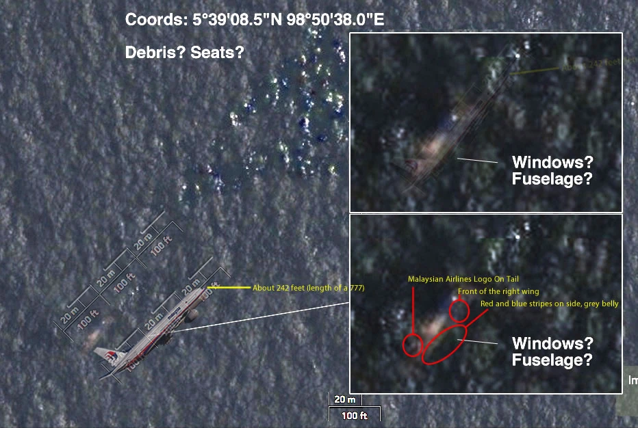 Possible fuselage and fuel spill | Mh370 Wiki | Fandom
