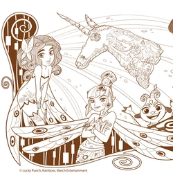 mia and me coloring book