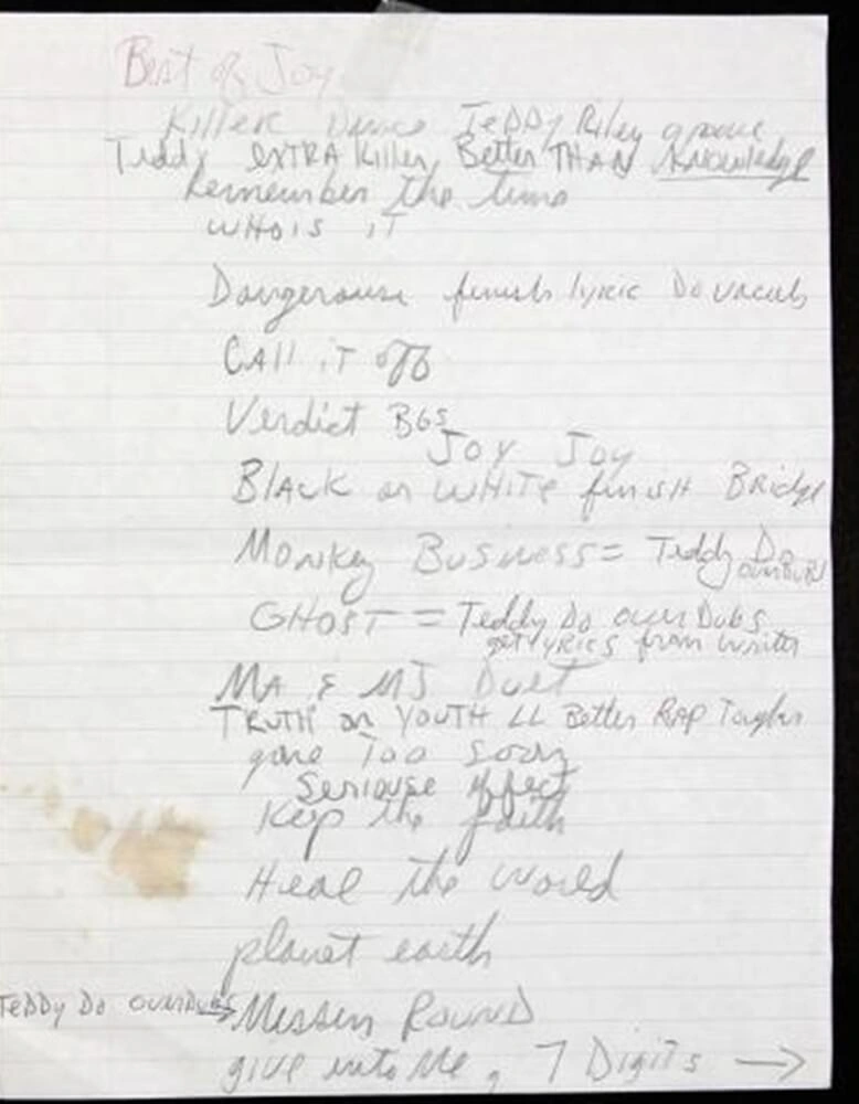 Dangerous track list drafts | Michael Jackson Wiki | Fandom