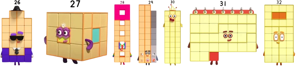 Numberblocks 26-32 | Michael the happy friend Wiki | Fandom