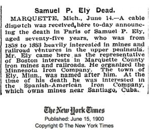 Samuel Ely | Upper Peninsula Wiki | Fandom