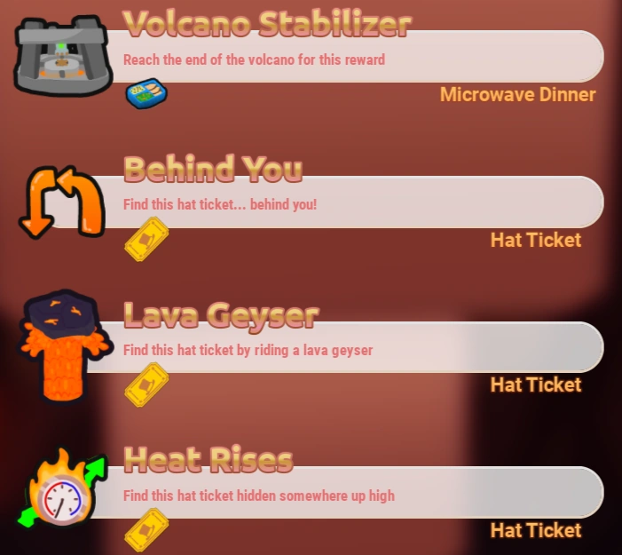 Volcano Achievements | Microwave Dinner Wiki | Fandom