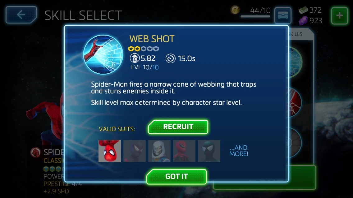 Web Shot | Marvel mighty heroes Wikia | Fandom