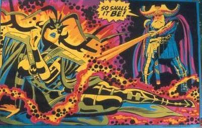 Odin vs Hela Blacklight Poster | The Mighty Thor | Fandom