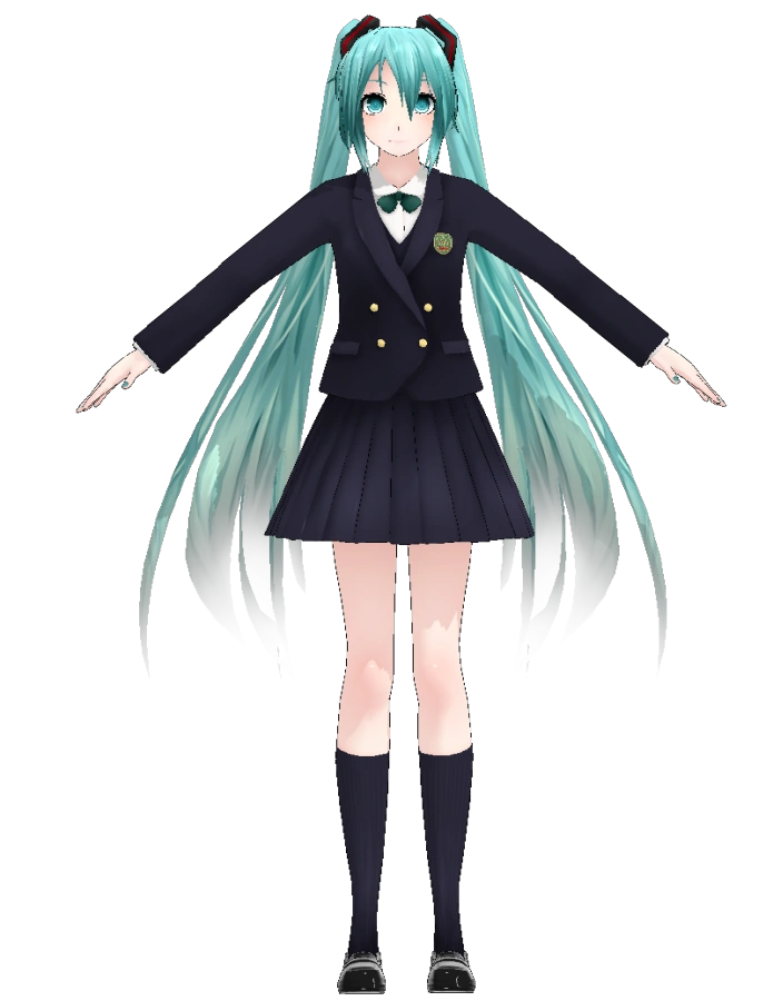 Miku Hatsune School Uniform (Rondline) | MikuMikuDance Wiki | Fandom