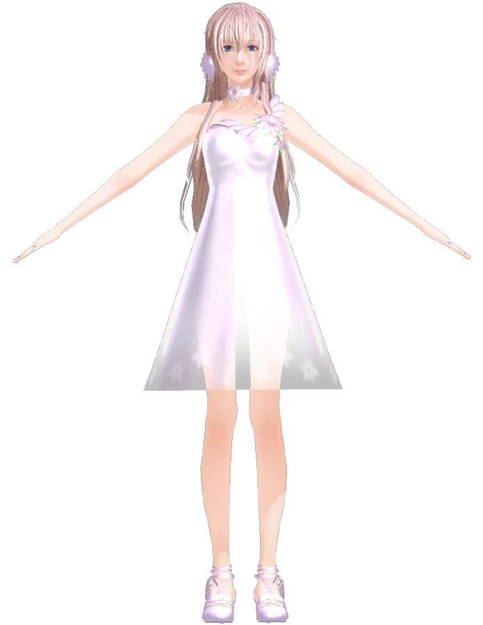 Luka Megurine Super Real Flower Dress (Chibideko) | MikuMikuDance Wiki ...