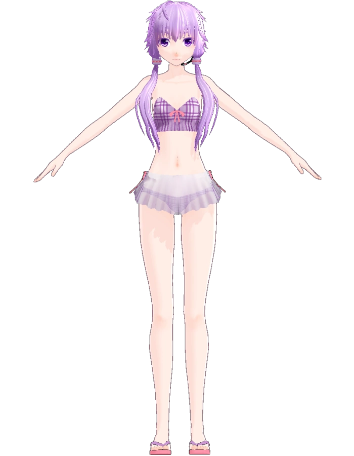 Yukari Yuzuki Swimwear (Uri) | MikuMikuDance Wiki | Fandom