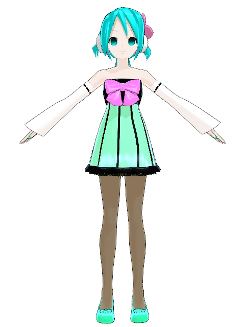 Miku Hatsune ColorfulxMelody Lat-type (Jjinomu) | MikuMikuDance Wiki ...