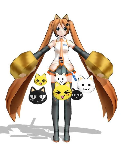 Miku Hatsune Cat (Saboten) | MikuMikuDance Wiki | Fandom