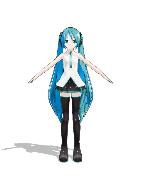 Miku Hatsune White (Lat) | MikuMikuDance Wiki | Fandom