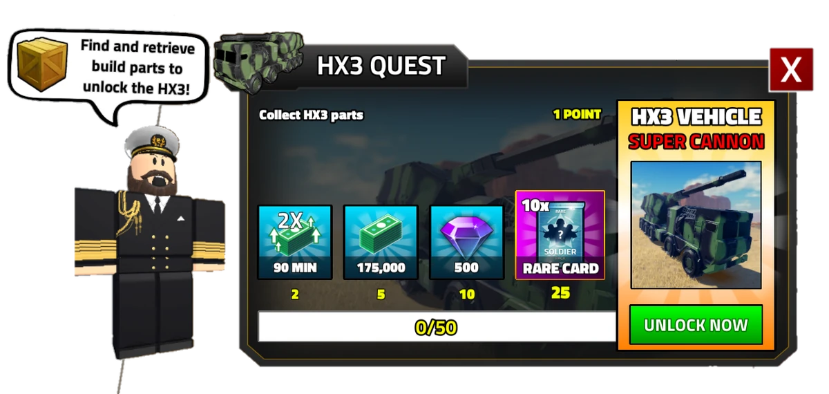 HX3 Quest | Military Tycoon Wiki | Fandom