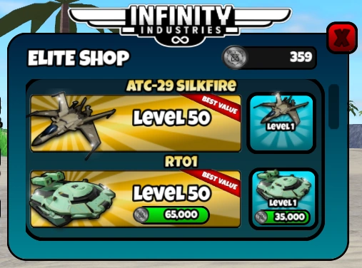 Infinity Industry Shop | Military Tycoon Wiki | Fandom