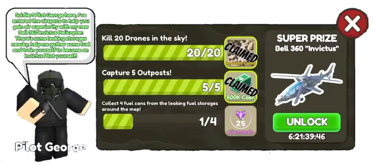 Invictus Event | Military Tycoon Wiki | Fandom