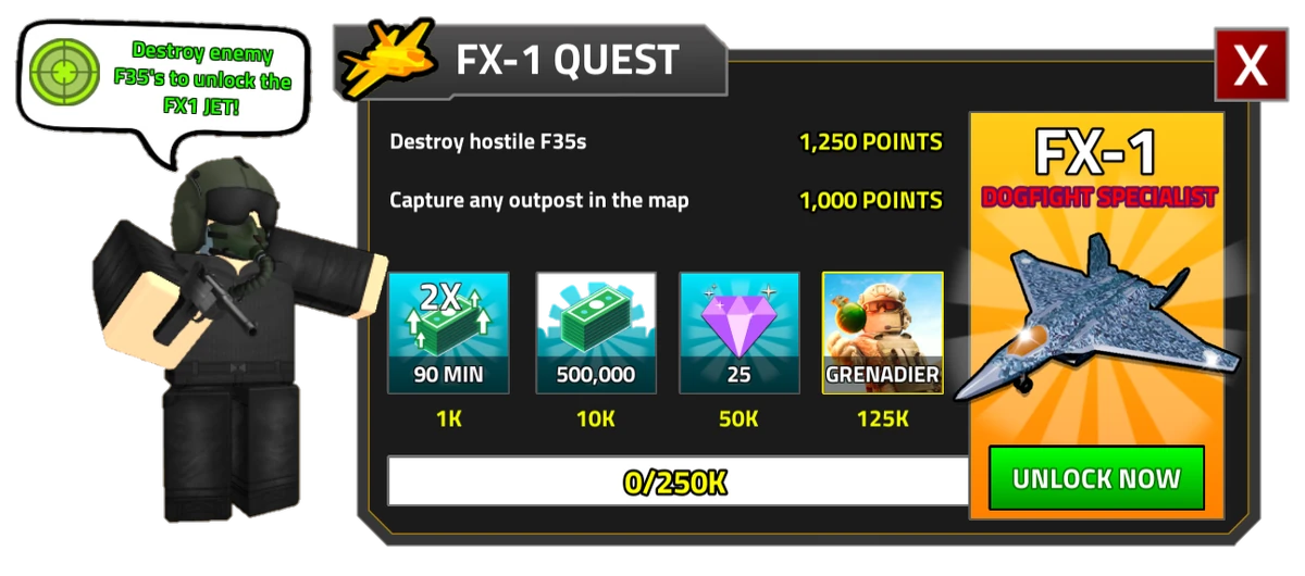 FX-1 Quest | Military Tycoon Wiki | Fandom