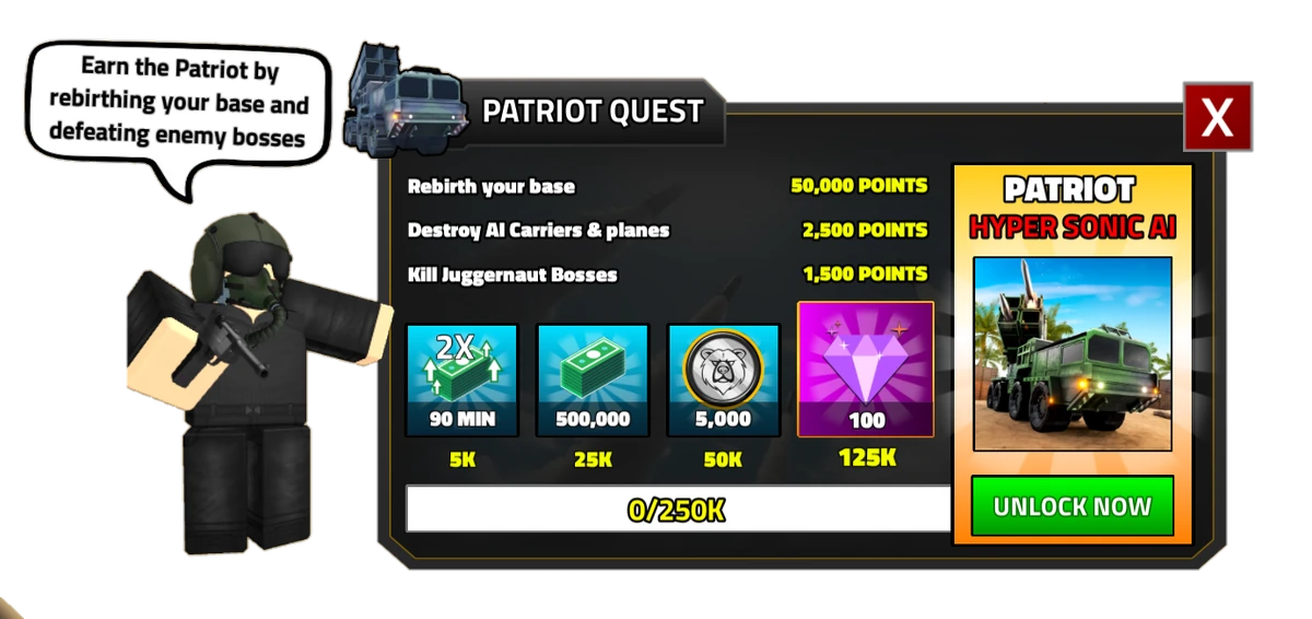 Patriot Quest | Military Tycoon Wiki | Fandom