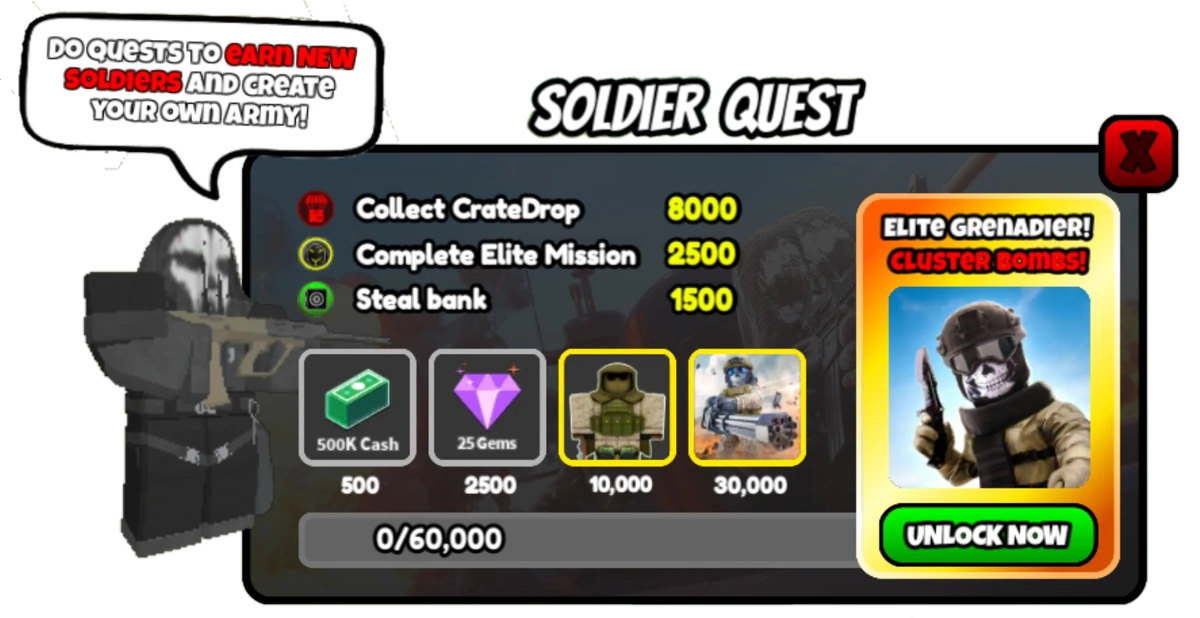 Elite Grenadier Quest | Military Tycoon Wiki | Fandom