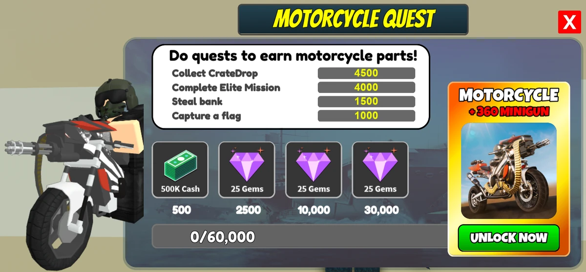 Motorcycle Quest | Military Tycoon Wiki | Fandom