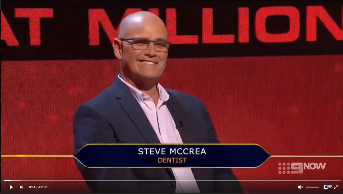 Steve McCrea | Who Wants To Be A Millionaire Wiki | Fandom
