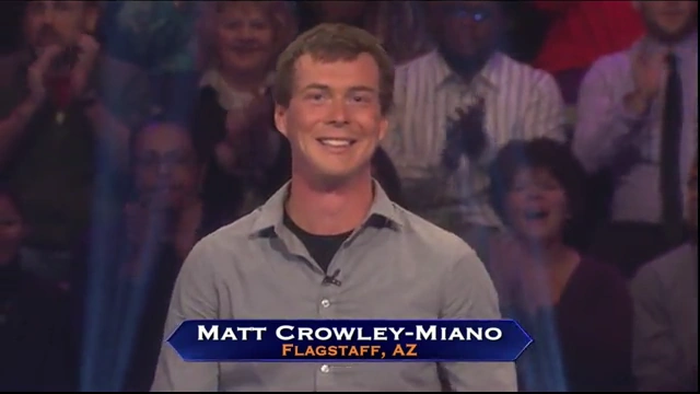 Matt Crowley-Miano | Who Wants To Be A Millionaire Wiki | Fandom