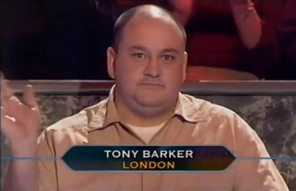 Tony Barker | Who Wants To Be A Millionaire Wiki | Fandom