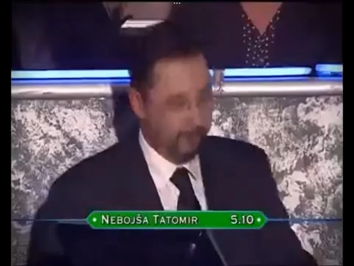 Nebojša Tatomir | Who Wants To Be A Millionaire Wiki | Fandom