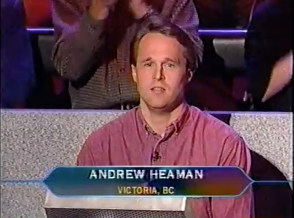 Andrew Heaman | Who Wants To Be A Millionaire Wiki | Fandom