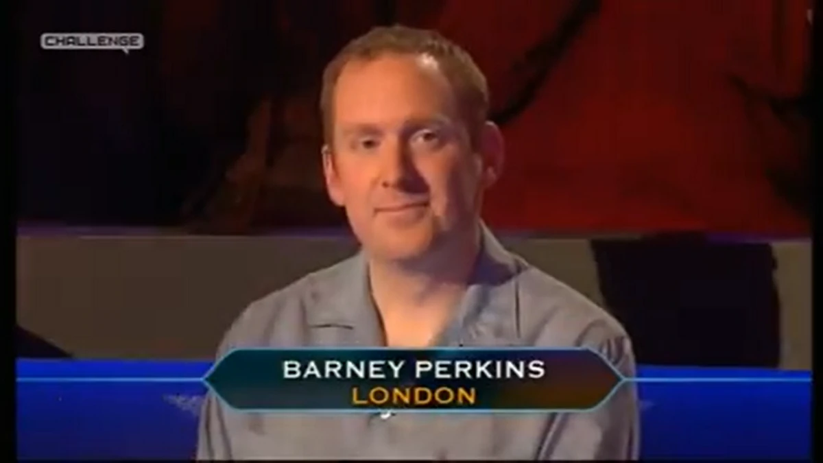 Barney Perkins | Who Wants To Be A Millionaire Wiki | Fandom