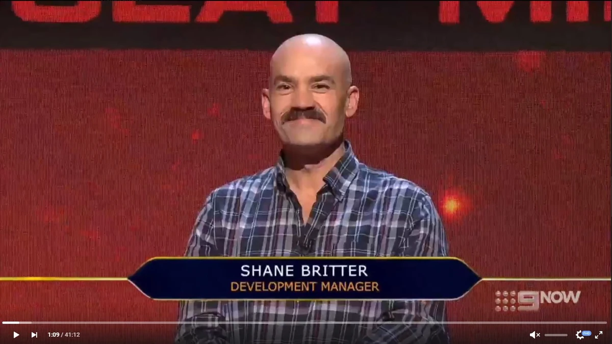 Shane Britter | Who Wants To Be A Millionaire Wiki | Fandom
