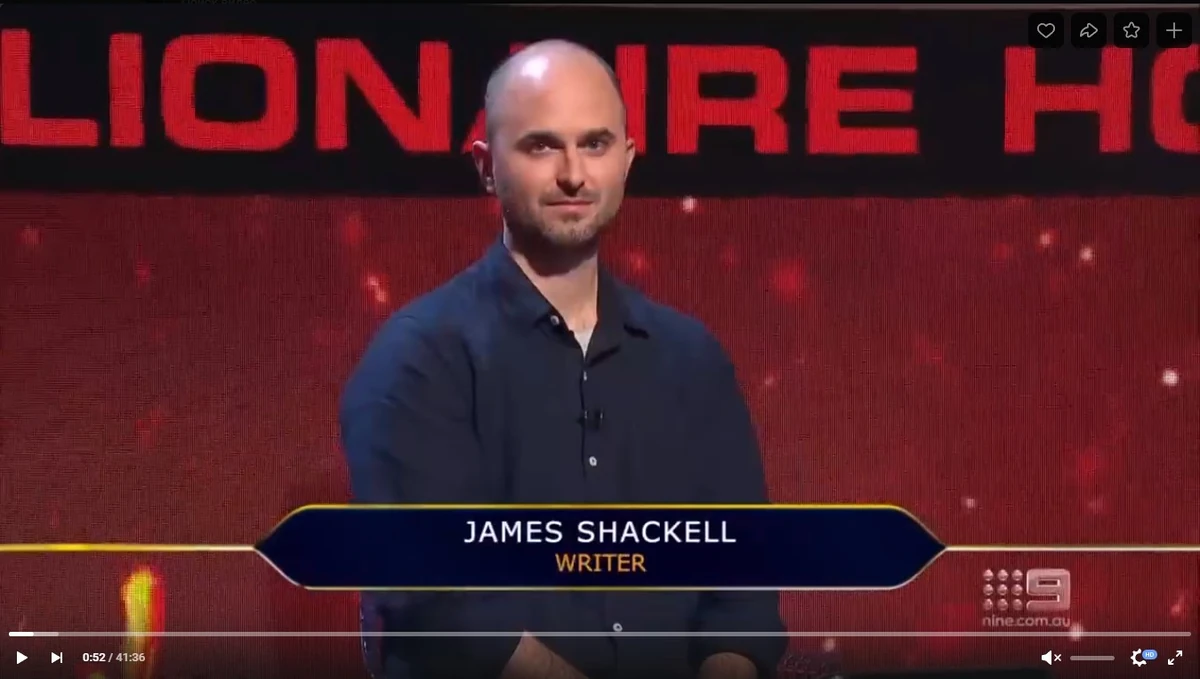 James Shackell | Who Wants To Be A Millionaire Wiki | Fandom