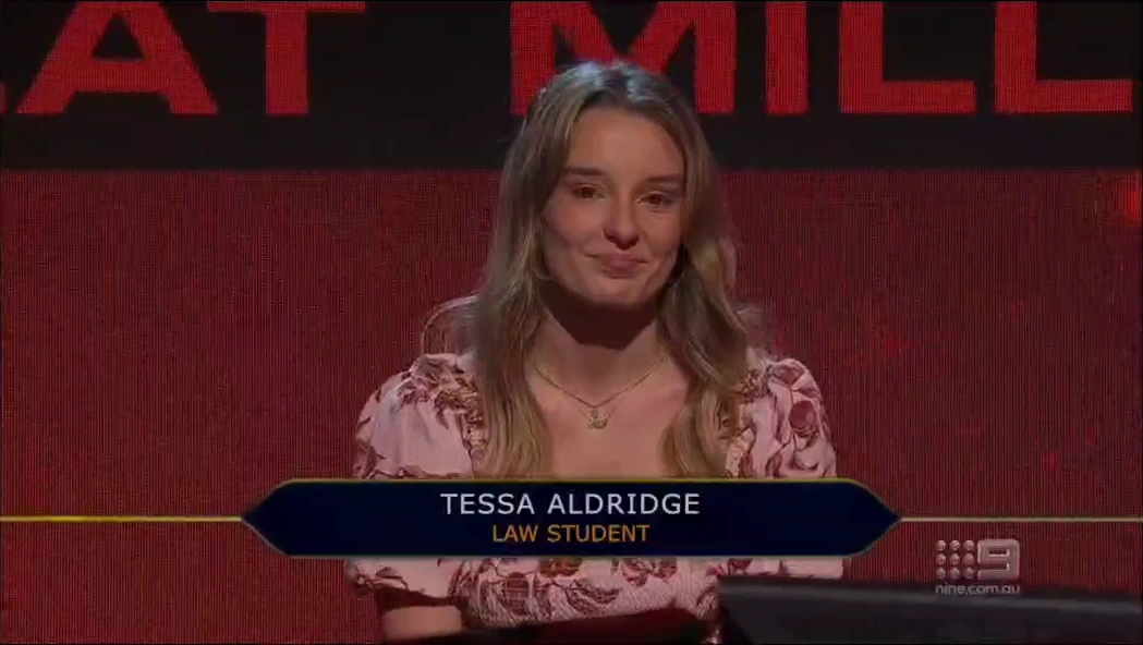 Tessa Aldridge | Who Wants To Be A Millionaire Wiki | Fandom