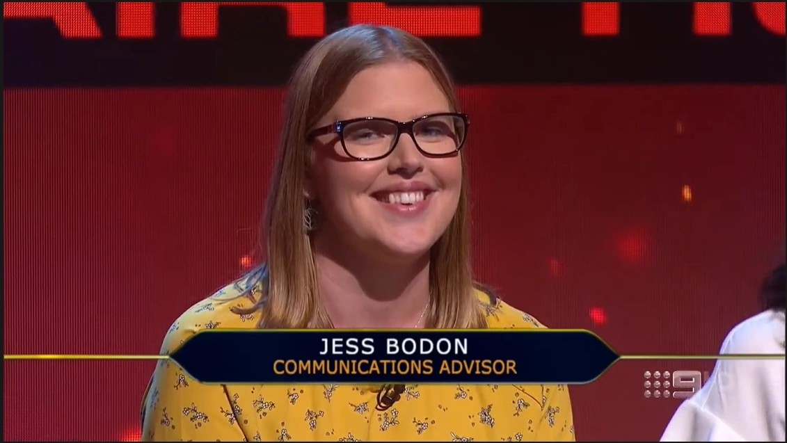 Jess Bodon | Who Wants To Be A Millionaire Wiki | Fandom