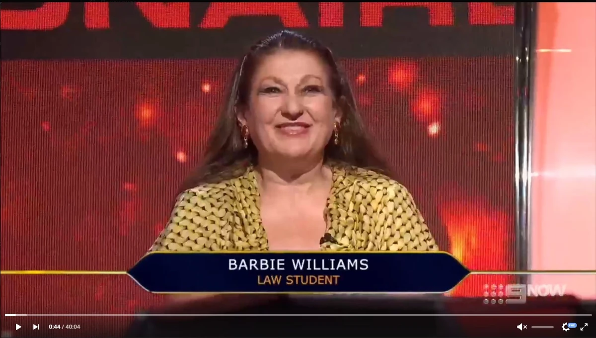 Barbie Williams | Who Wants To Be A Millionaire Wiki | Fandom