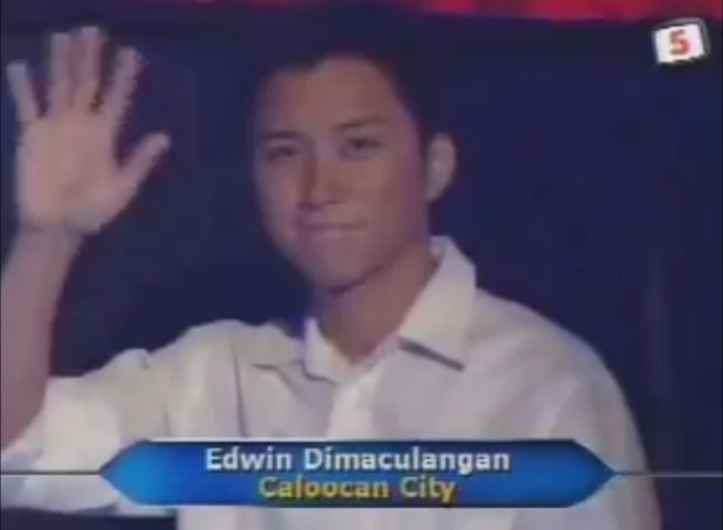 Edwin Dimaculagan | Who Wants To Be A Millionaire Wiki | Fandom