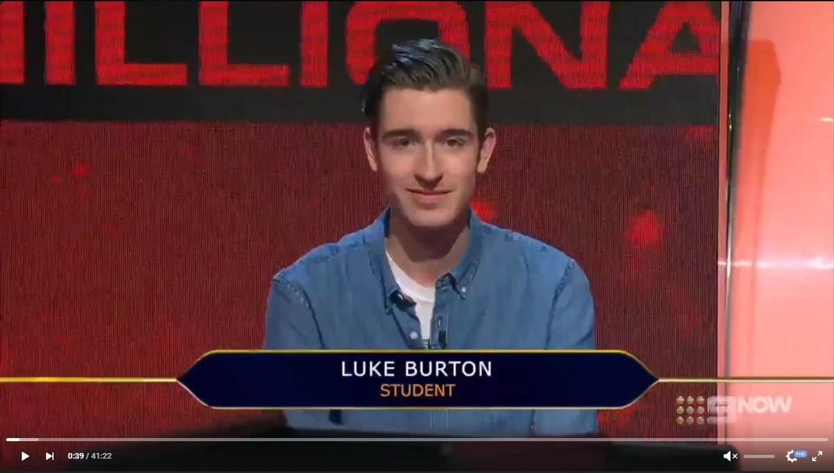 Luke Burton | Who Wants To Be A Millionaire Wiki | Fandom