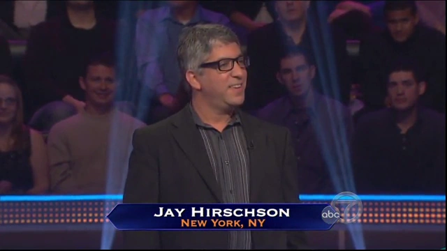 Jay Hirschson | Who Wants To Be A Millionaire Wiki | Fandom