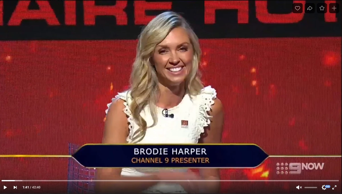 Brodie Harper | Who Wants To Be A Millionaire Wiki | Fandom