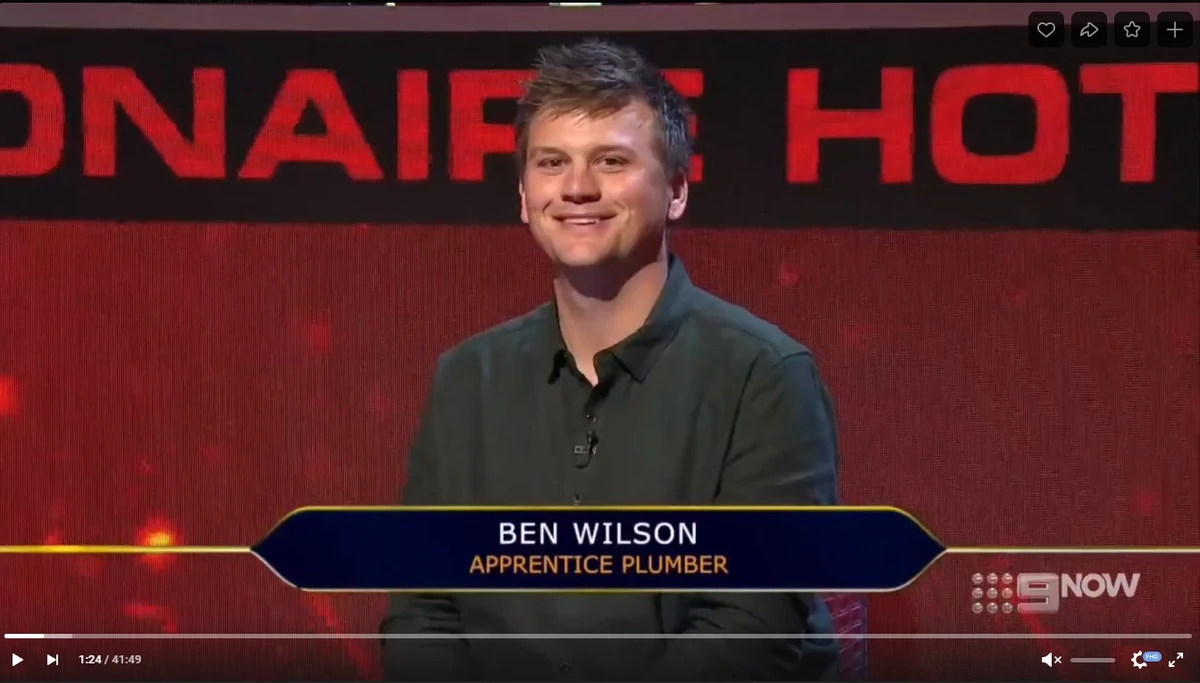 Ben Wilson | Who Wants To Be A Millionaire Wiki | Fandom